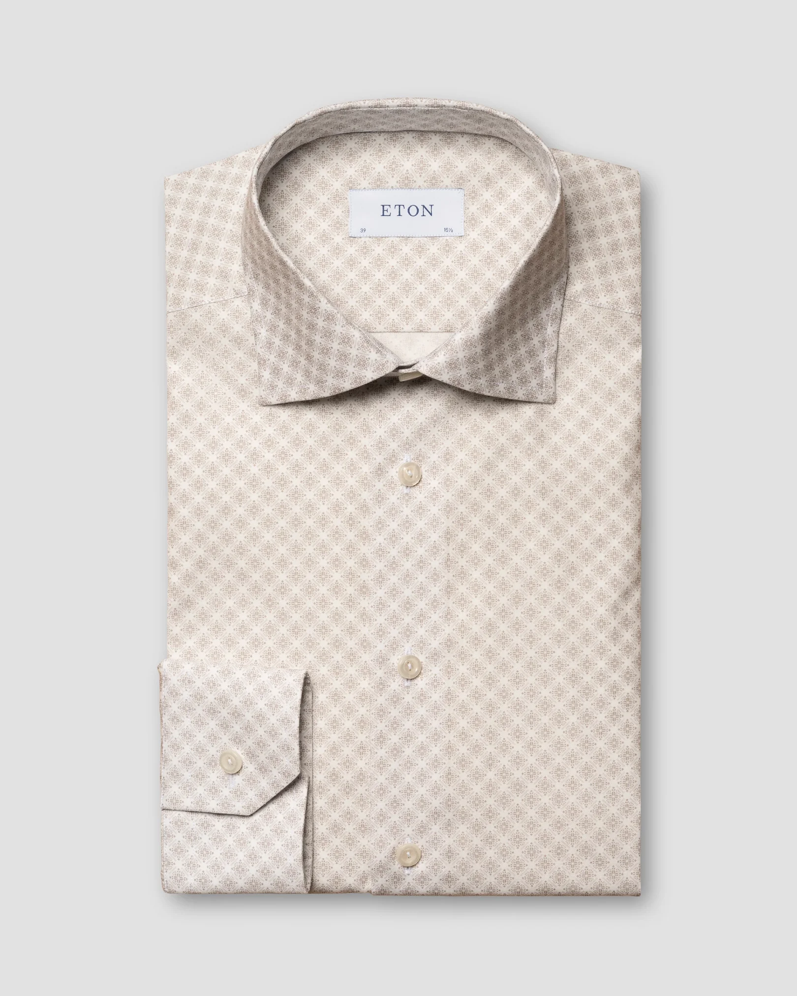Beige Poplin Shirt - Eton