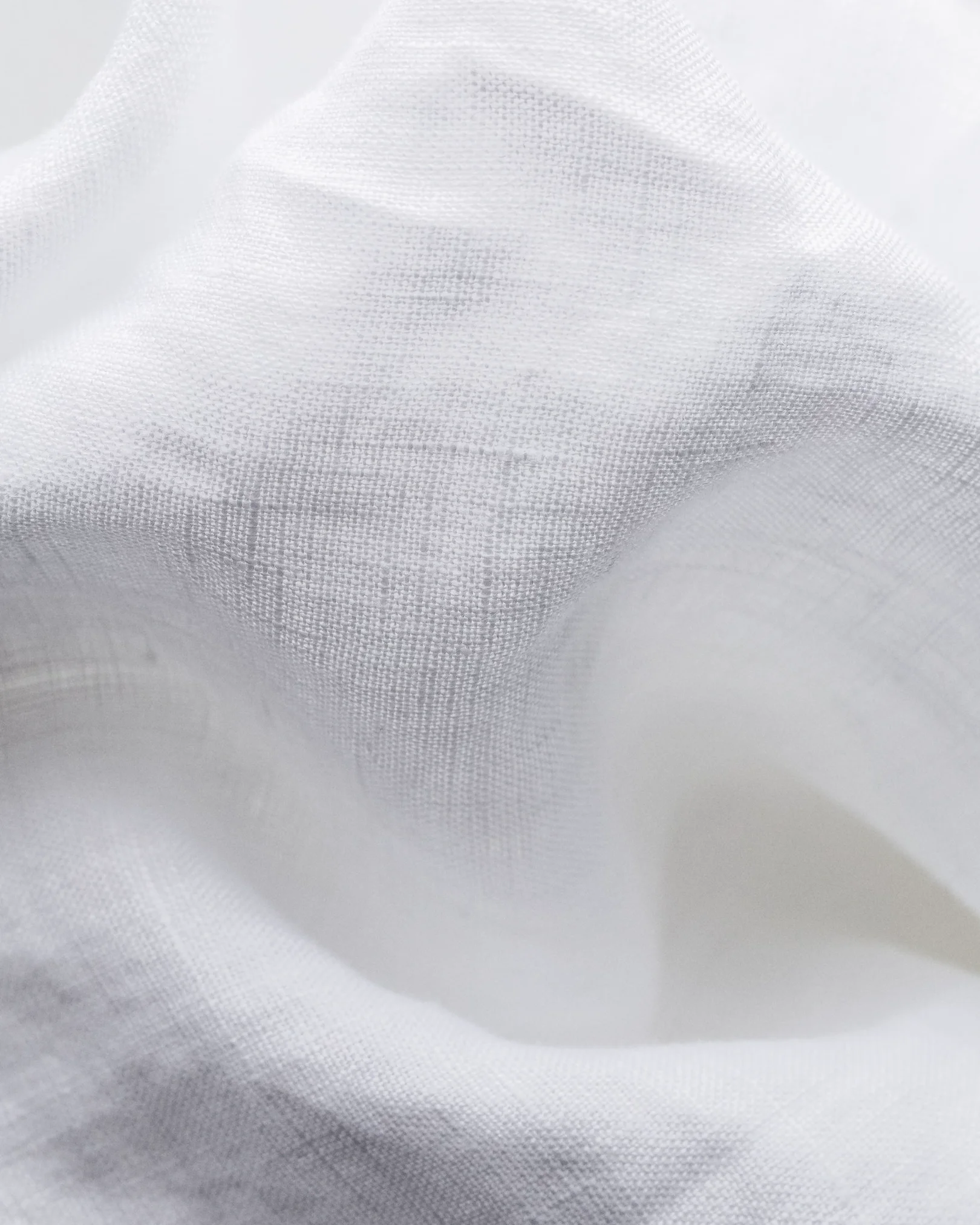 White Linen Shirt - Short Sleeved - Eton