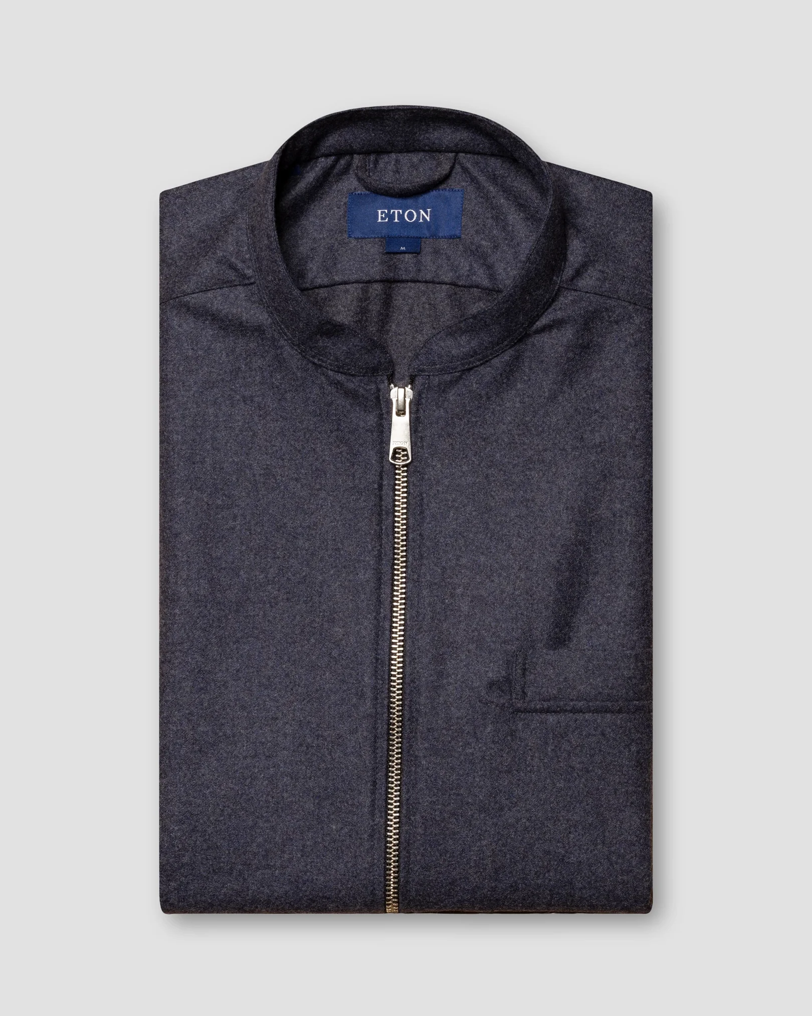 Navy Wool-Cashmere Flannel Vest - Eton