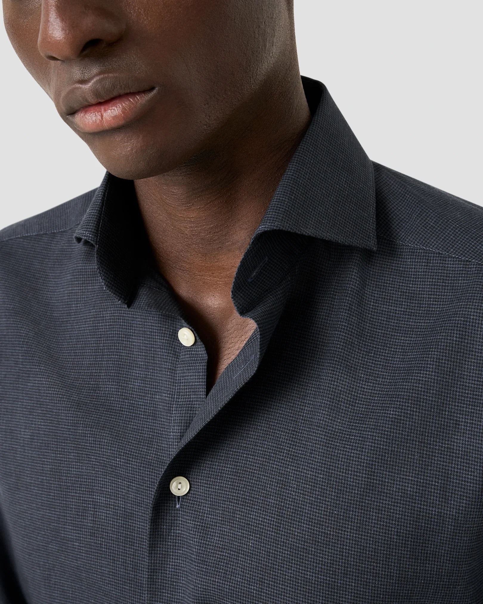 Micro Check Signature Flannel Shirt - Eton