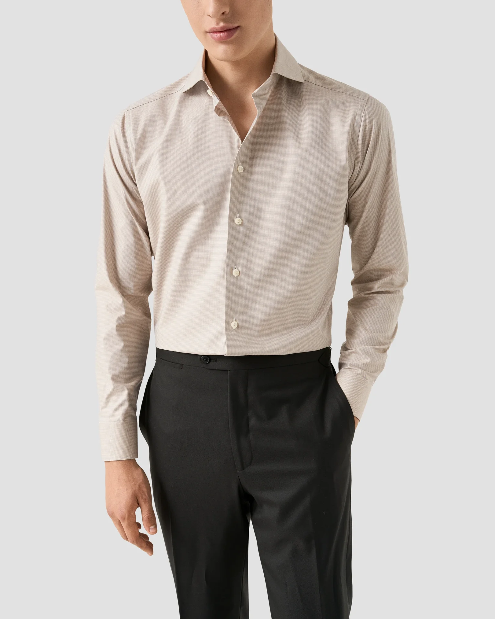 Micro Check Twill Shirt - Eton