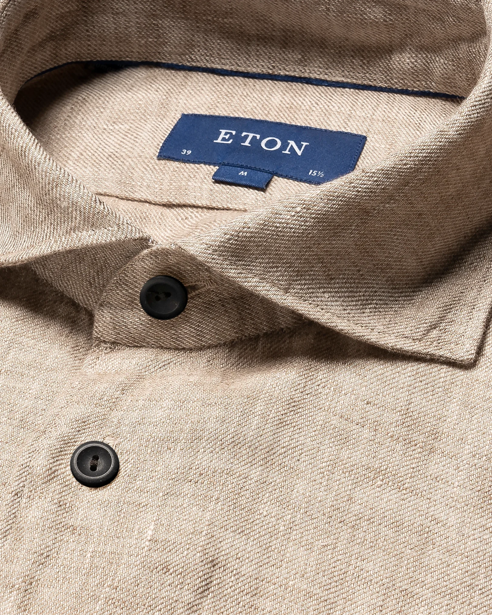 Light Brown Linen Twill Shirt - Eton