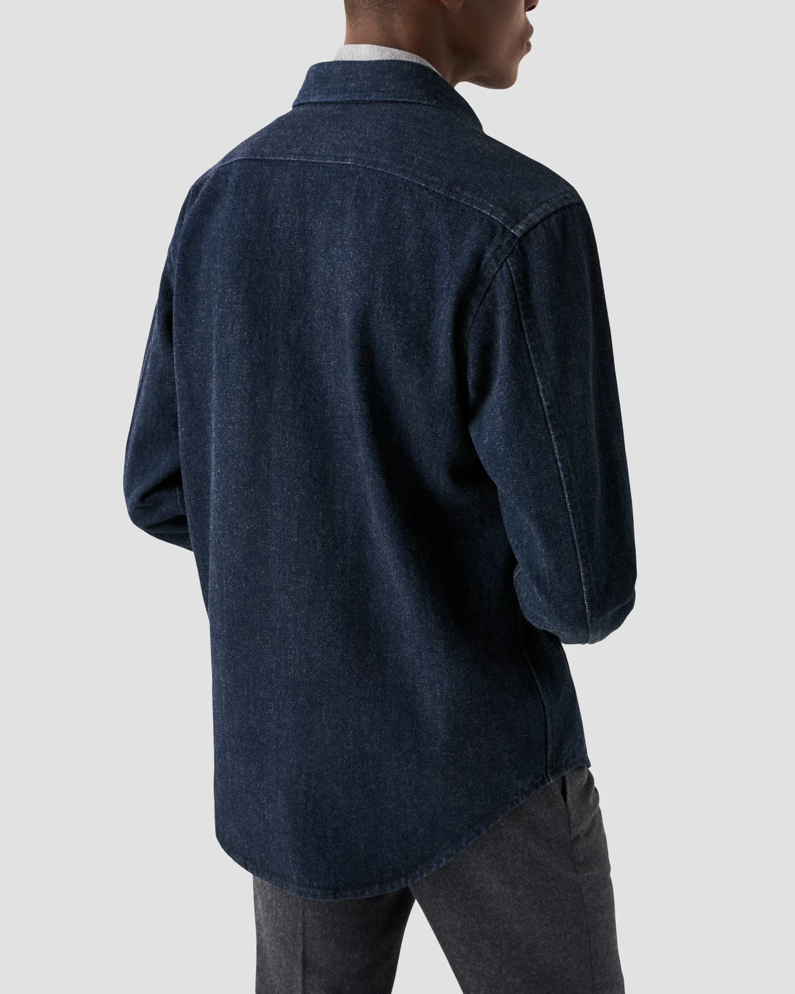 Navy Heavy Denim Overshirt - Eton