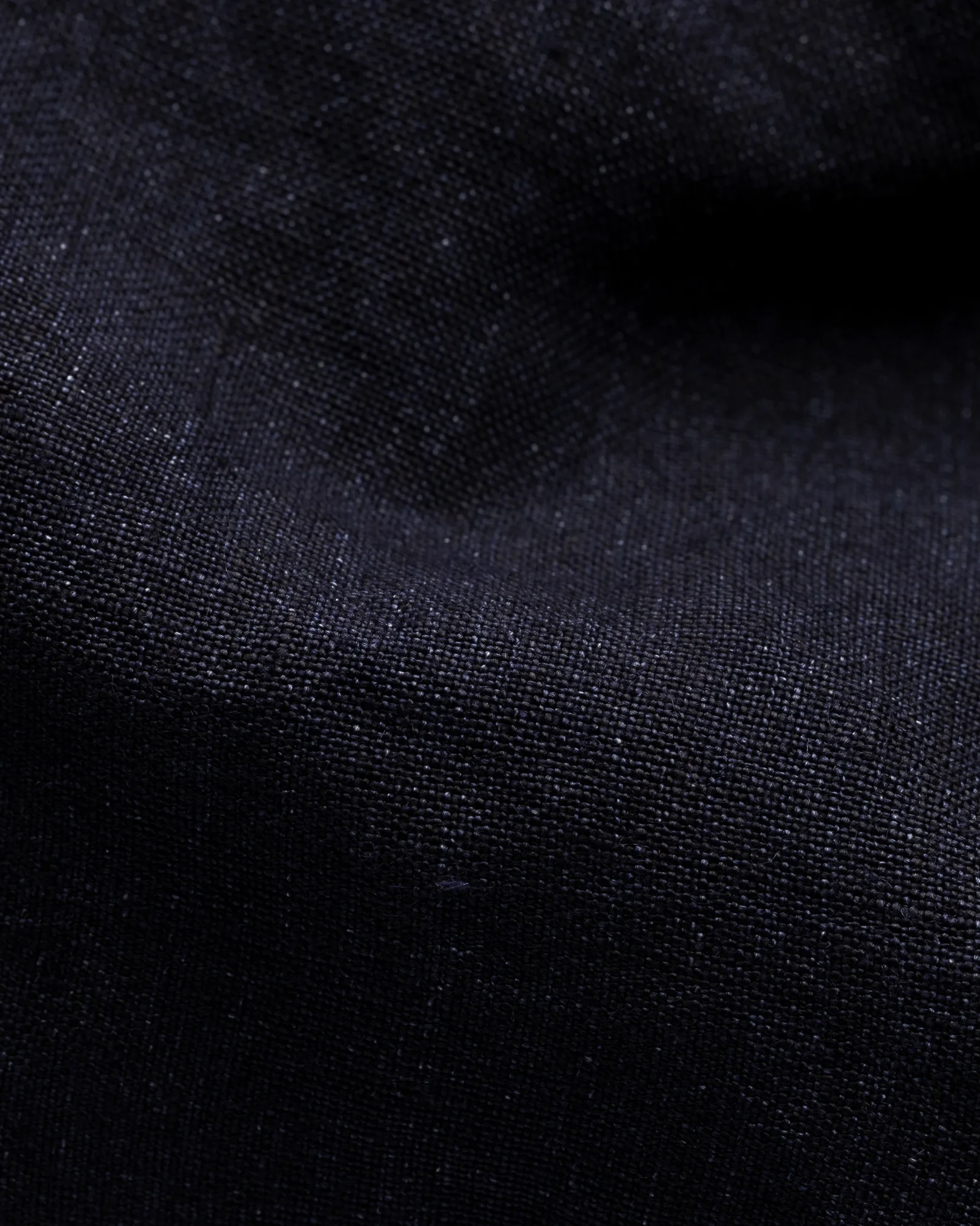 Navy Linen Twill Overshirt - Eton