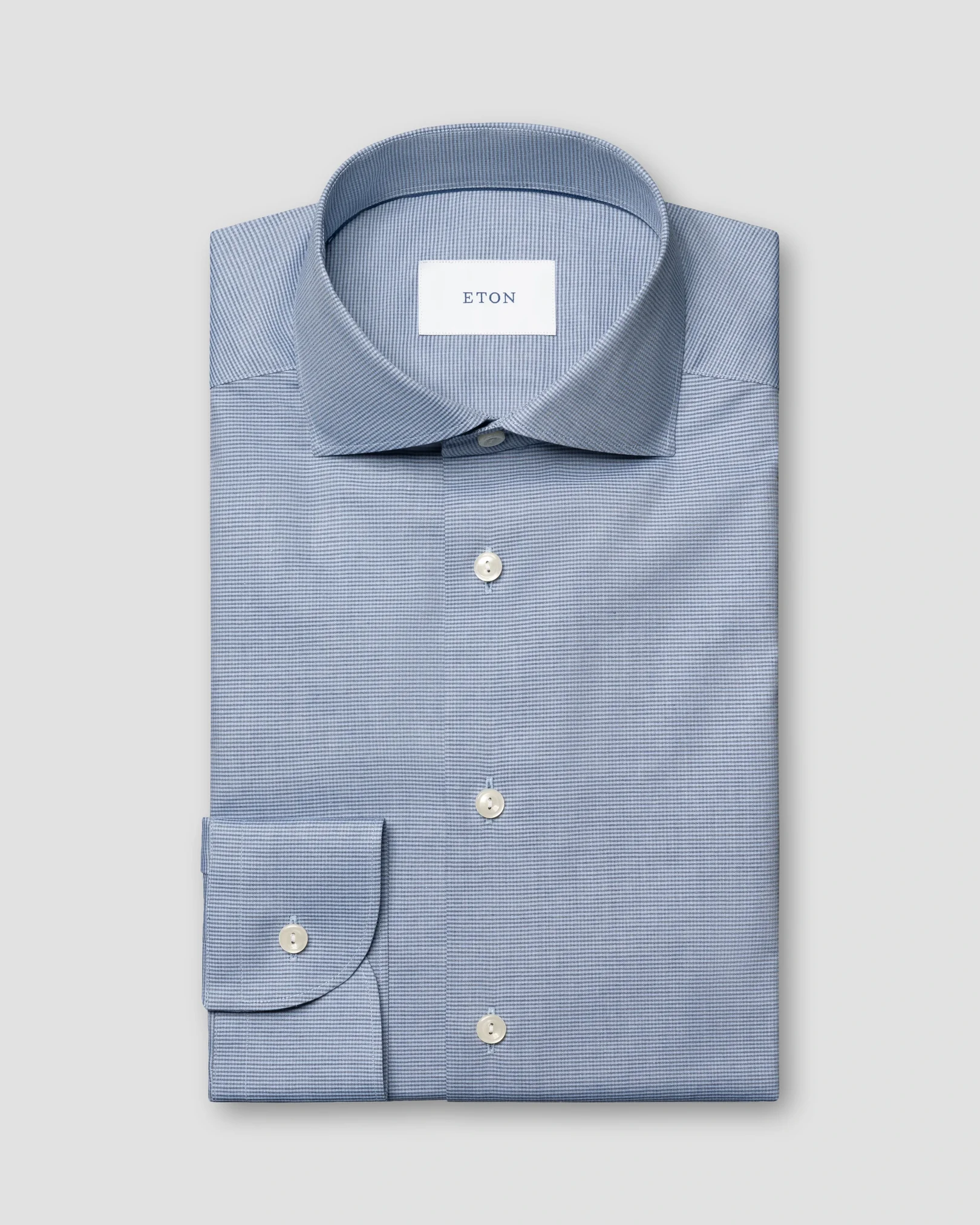 Micro Check Twill Shirt - Eton