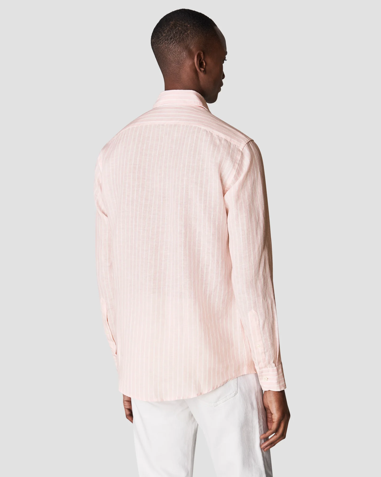 Pink Striped Linen Shirt - Eton