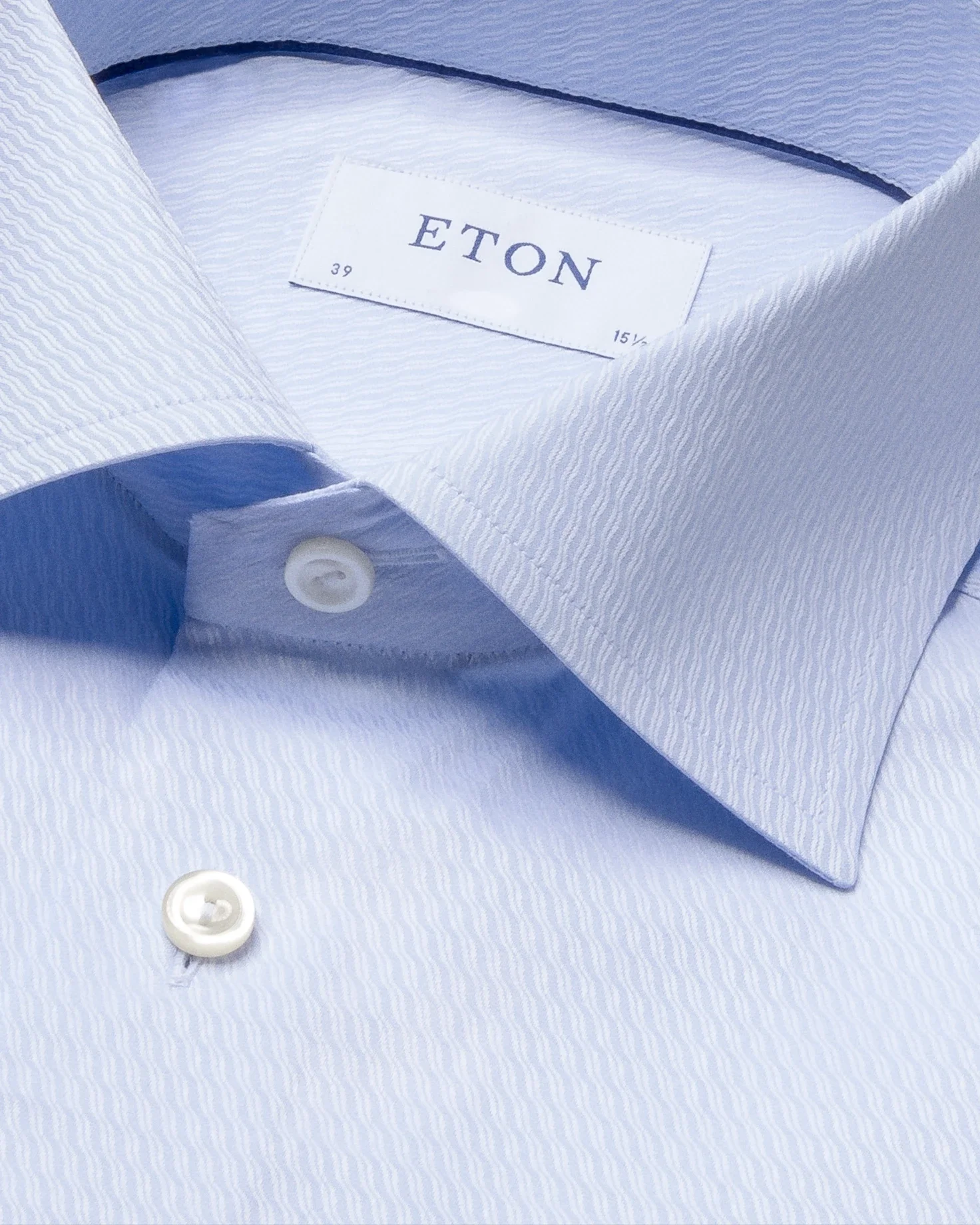 Light blue water weave shirt - Eton