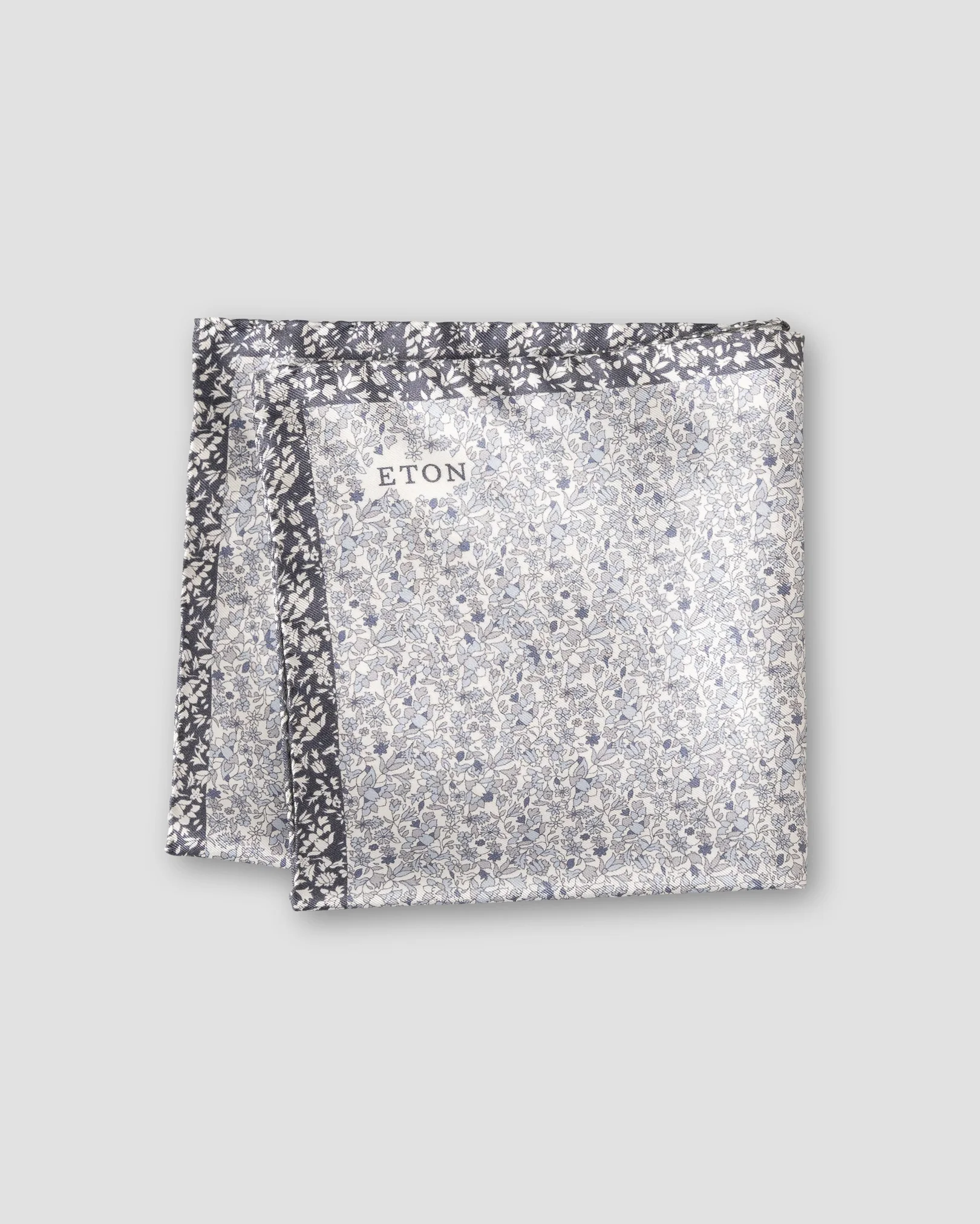 Floral Print Silk Pocket Square - Eton
