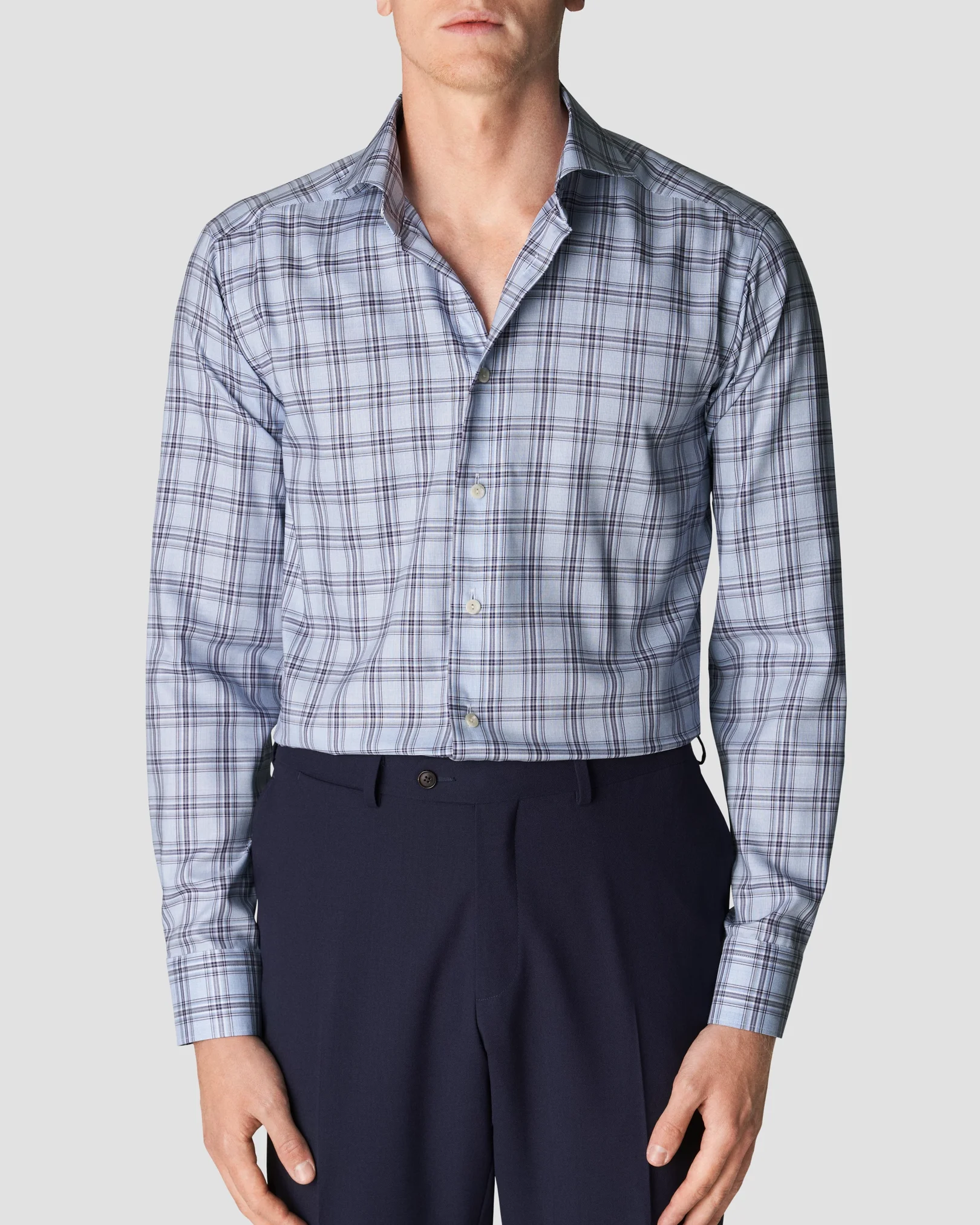 Mid blue Oxford Shirt - Eton