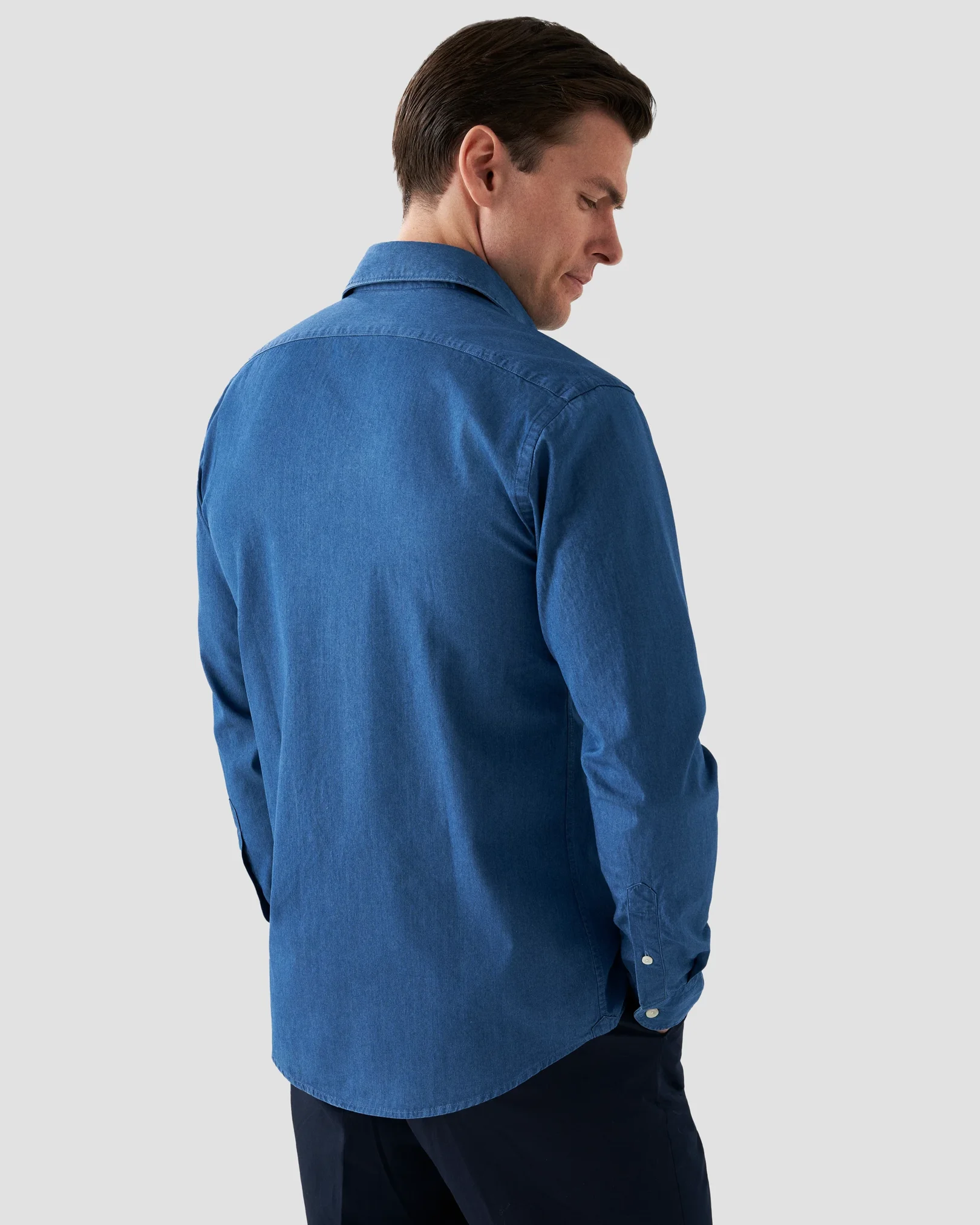 미드 블루 데님 셔츠 - Eton
