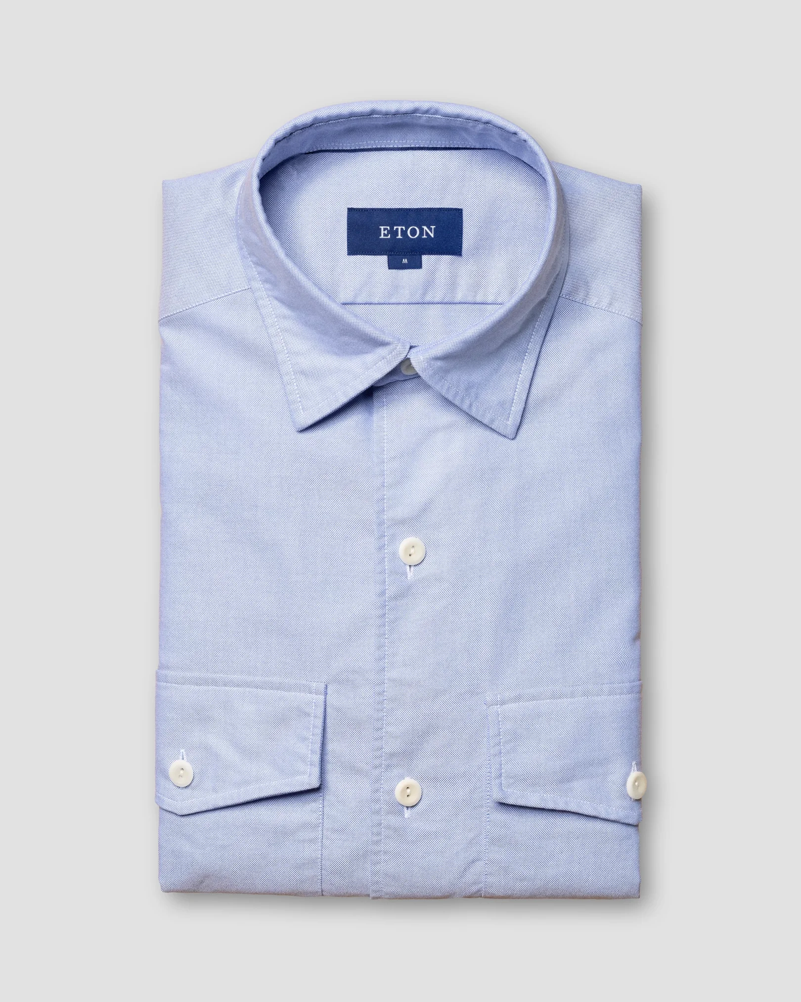 Light Blue Oxford Overshirt - Eton