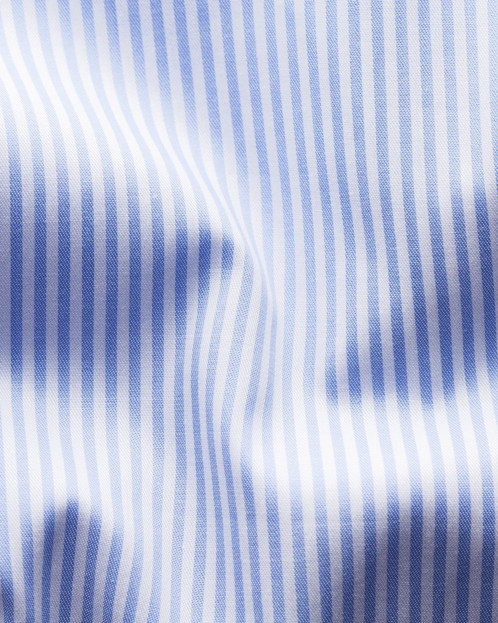 Sky blue striped stretch shirt – navy buttons - Eton