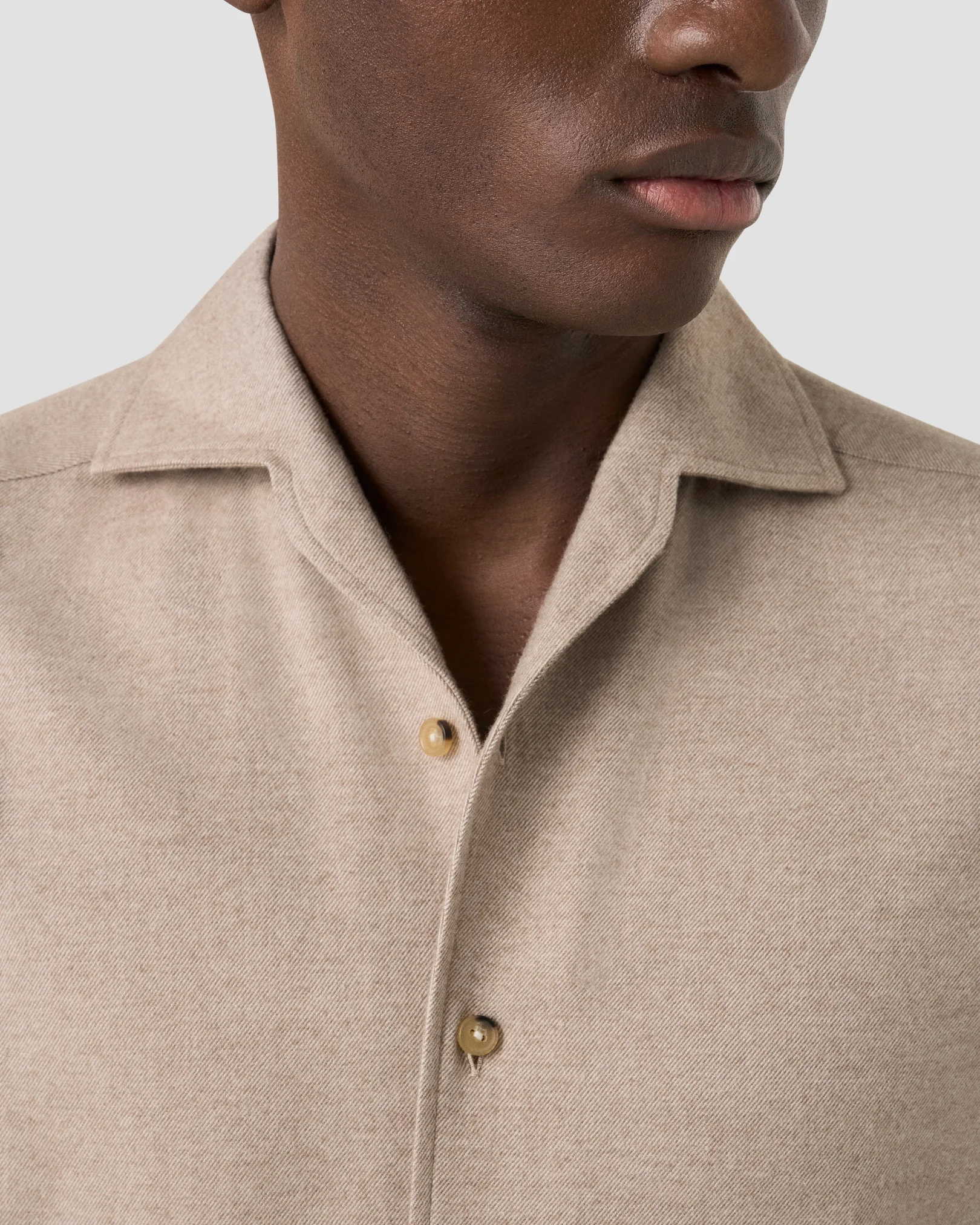 Solid Flannel Shirt - Eton