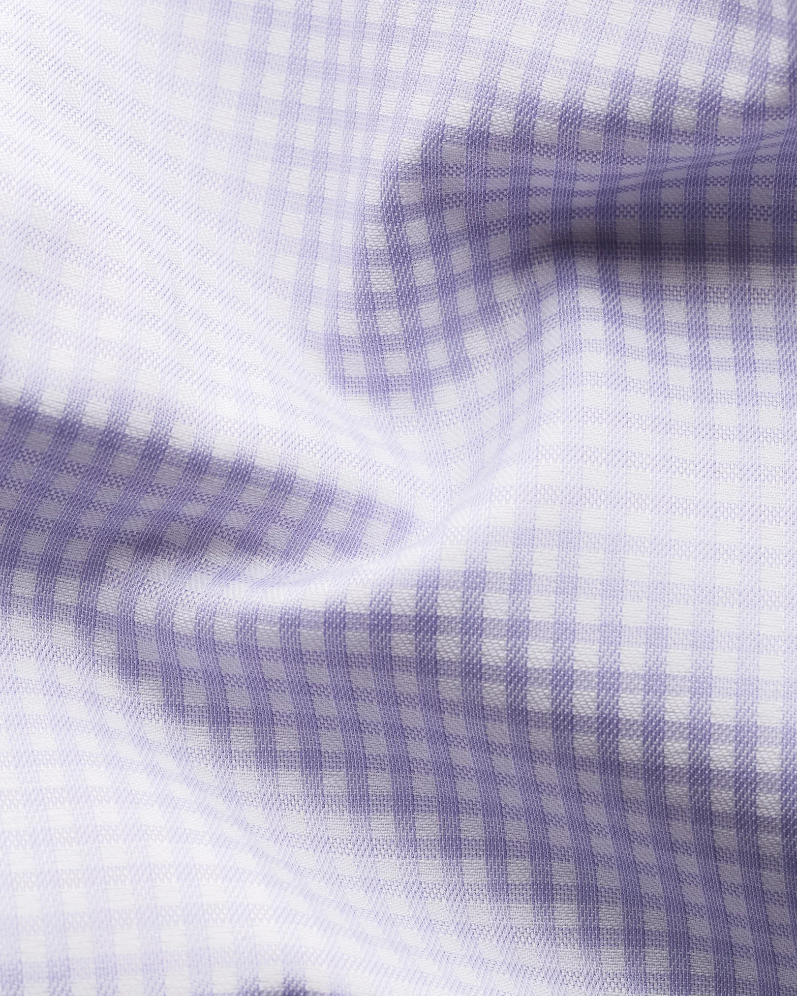 Purple Checked Cotton-Lyocell Stretch - Eton