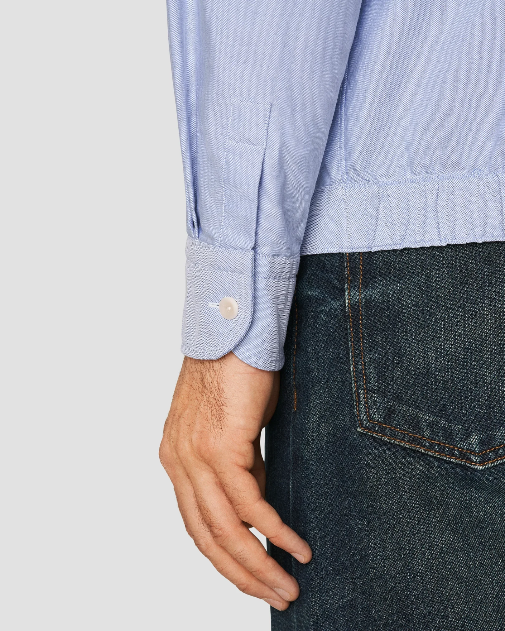 Light Blue Oxford Overshirt - Eton