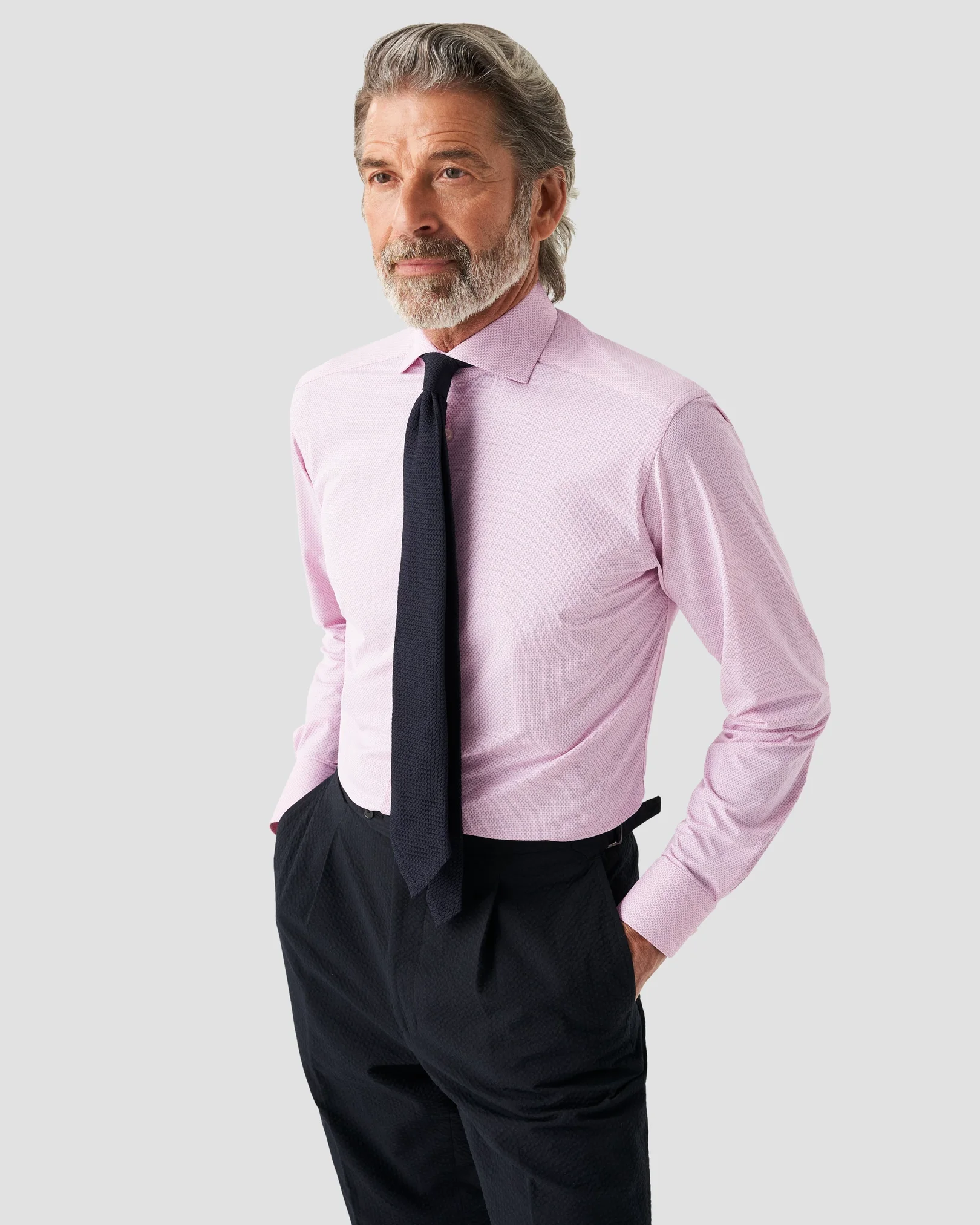 Pink Four-Way Stretch Shirt - Eton