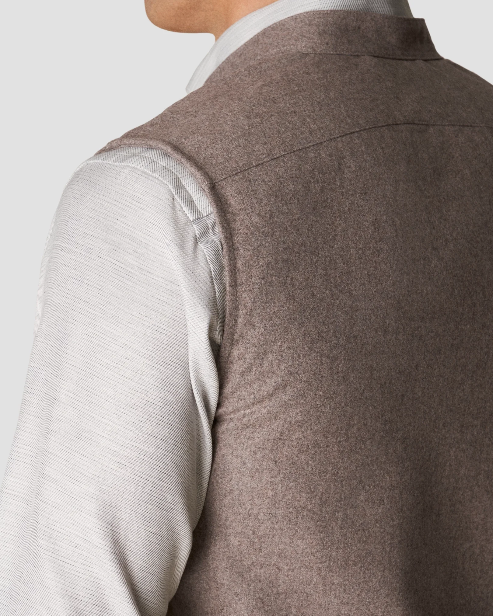 Beige Wool-Cashmere Flannel Vest - Eton