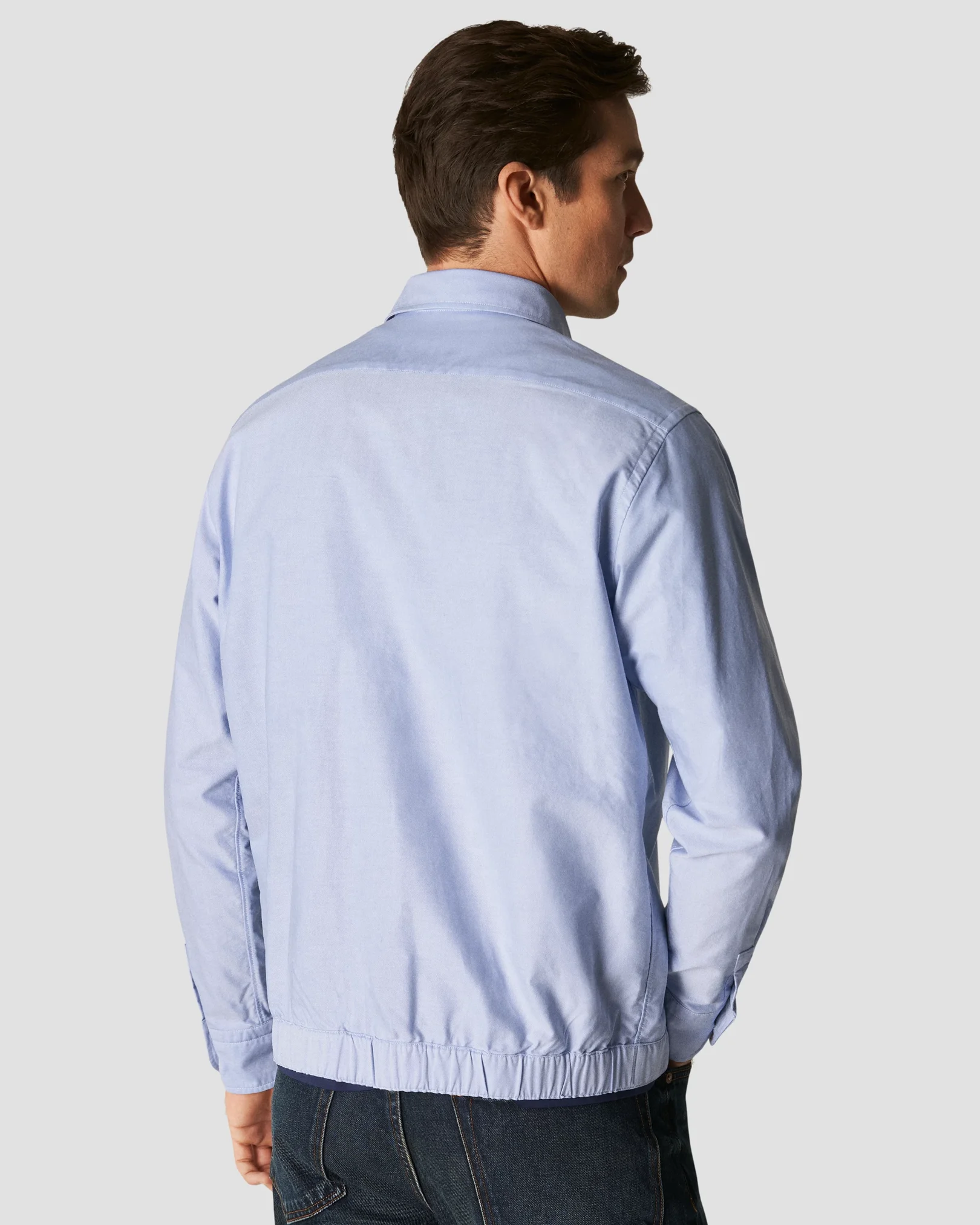 Light Blue Oxford Overshirt - Eton