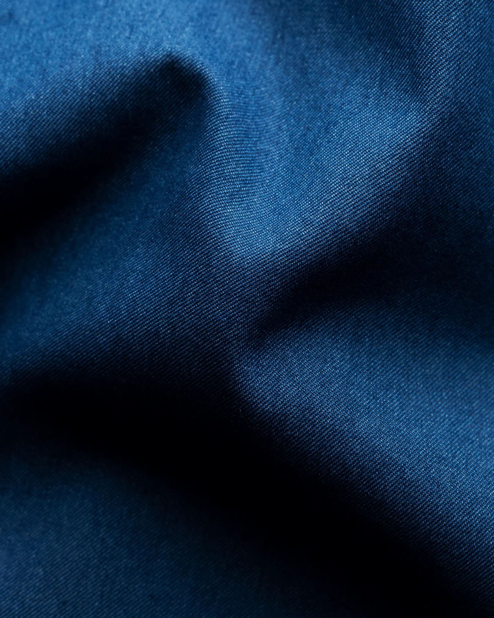 Mid Blue Denim Shirt - Eton