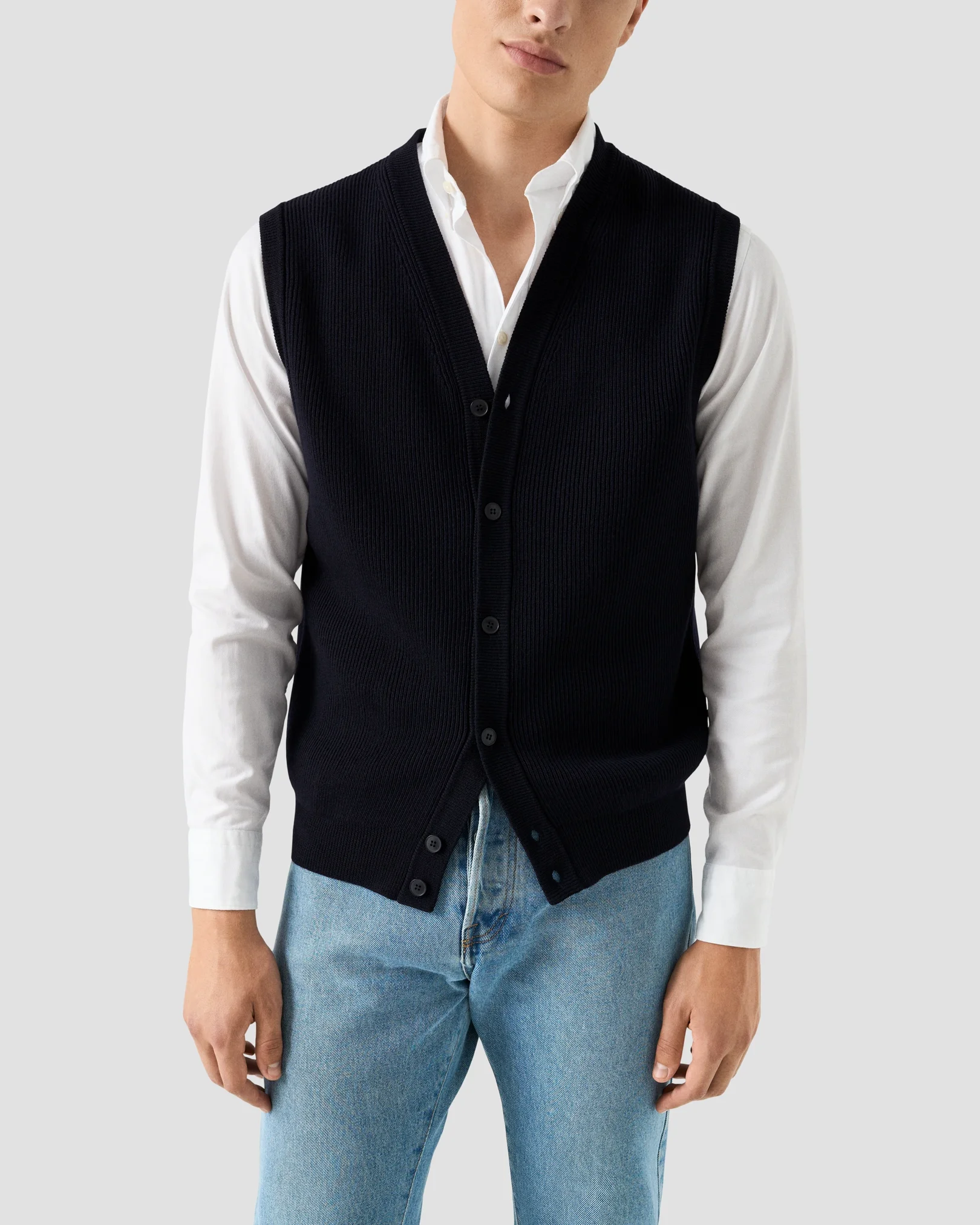 Structured Knit Vest - Eton