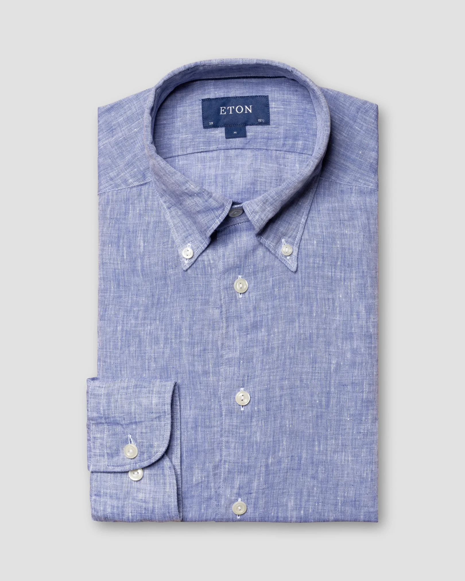 Navy blue Plain Linen - Eton