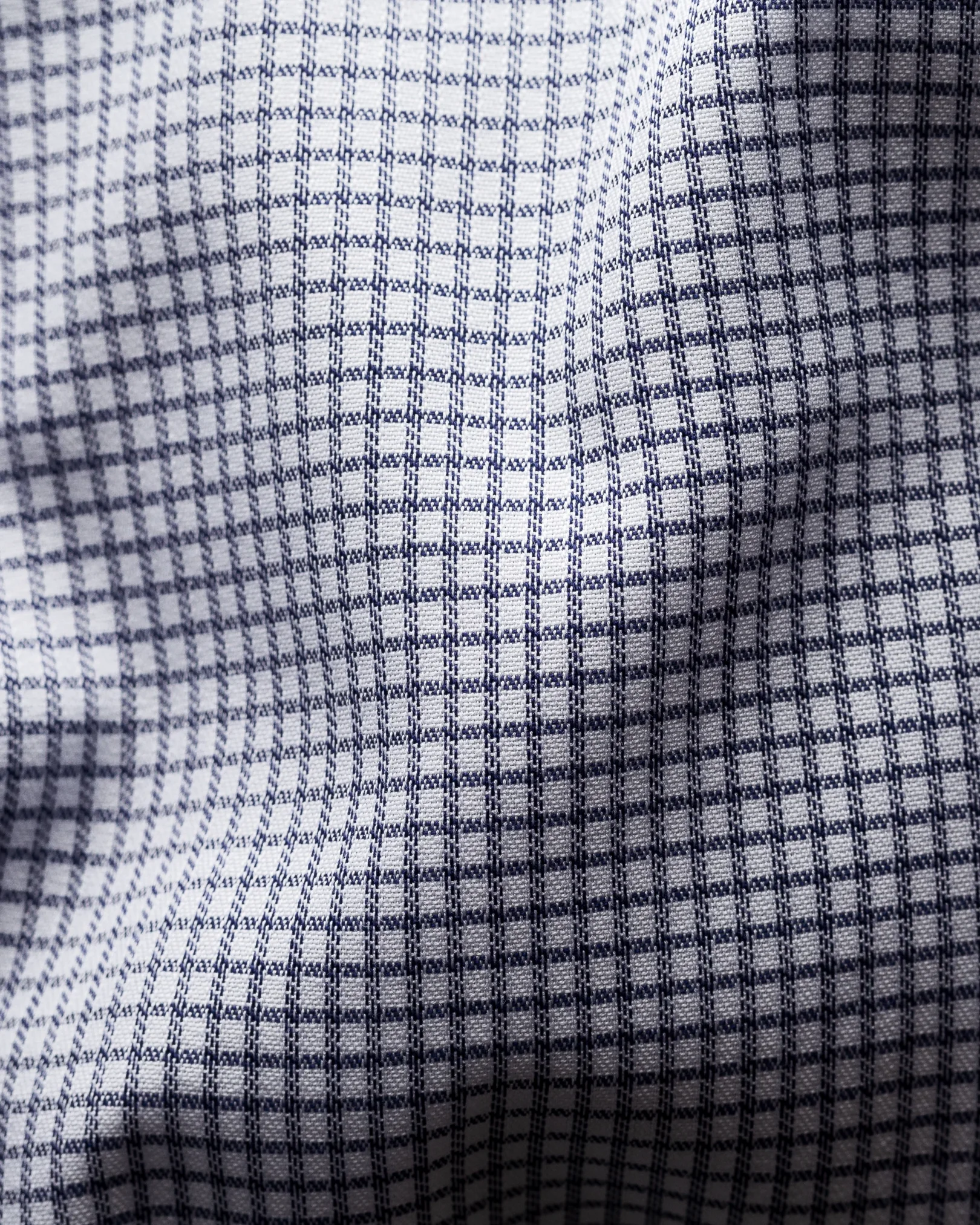 Blue Micro Check Stretch Shirt - Eton