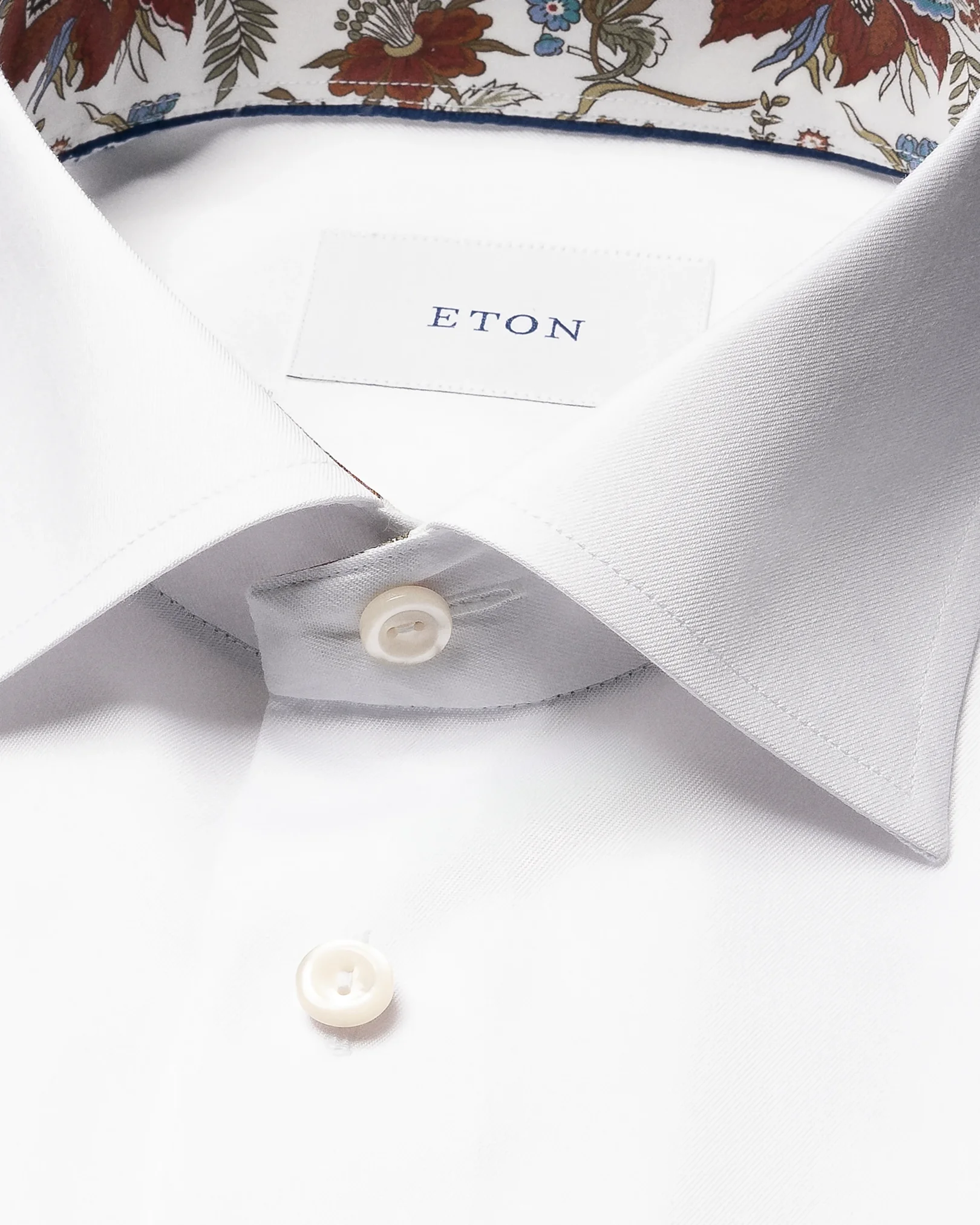 Floral Effect Signature Twill Shirt - Eton