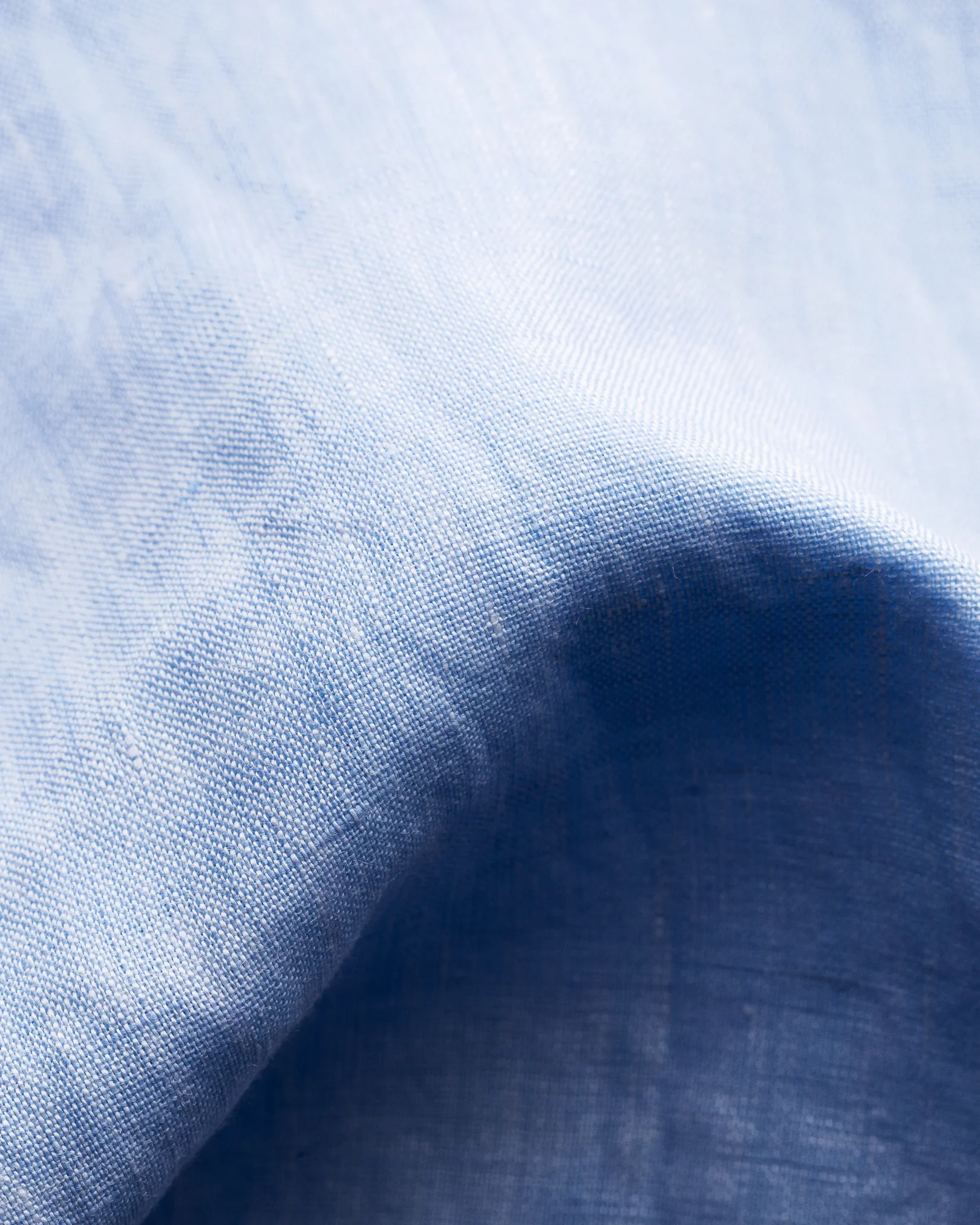 Hellblaues Hemd aus Leinenpopelin - Eton