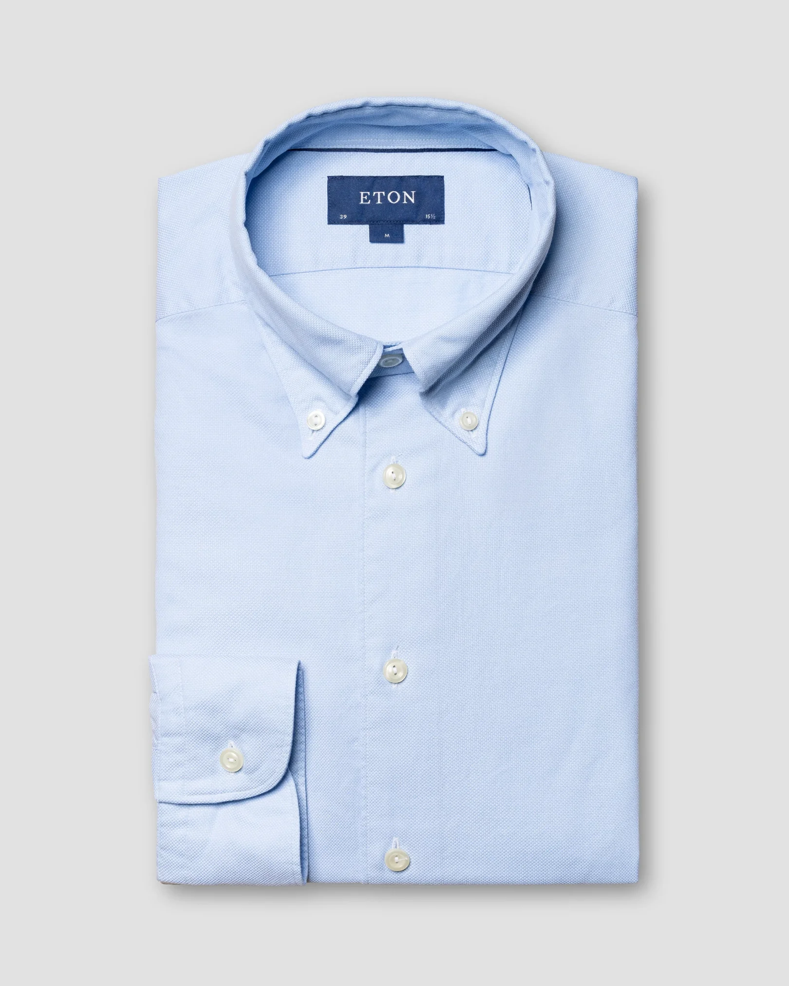 Light blue oxford shirt - button down collar - Eton