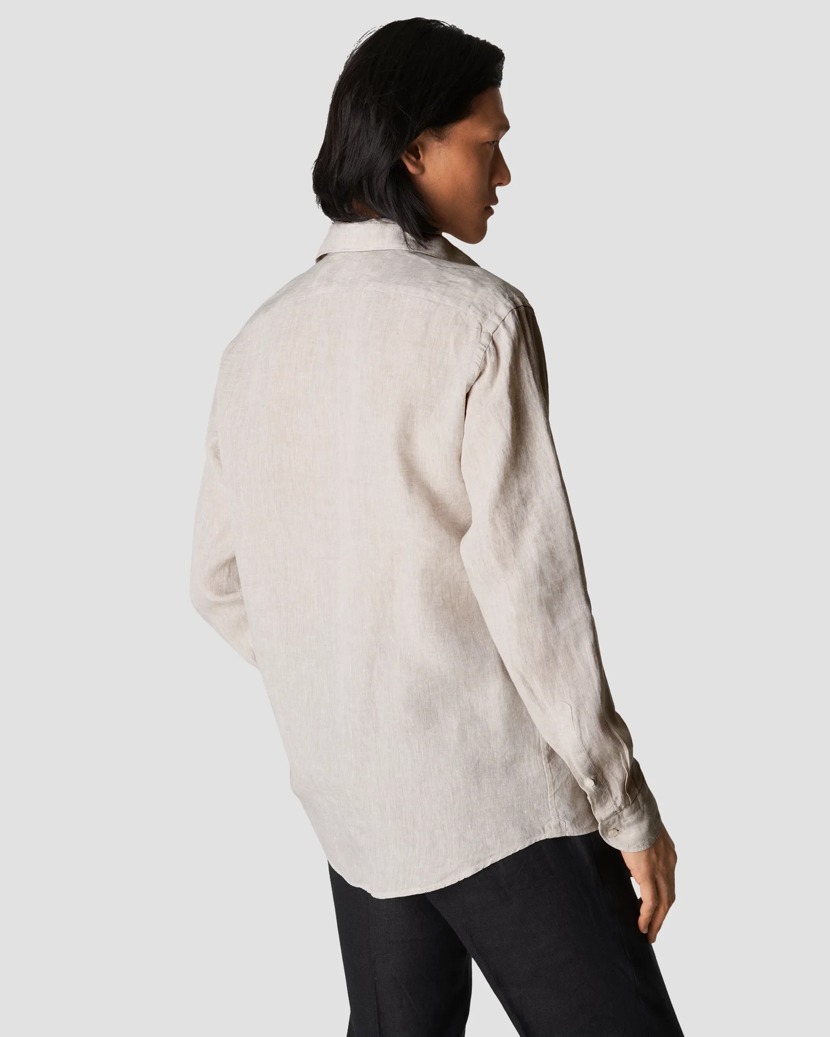 Light Gray Linen Shirt - Eton