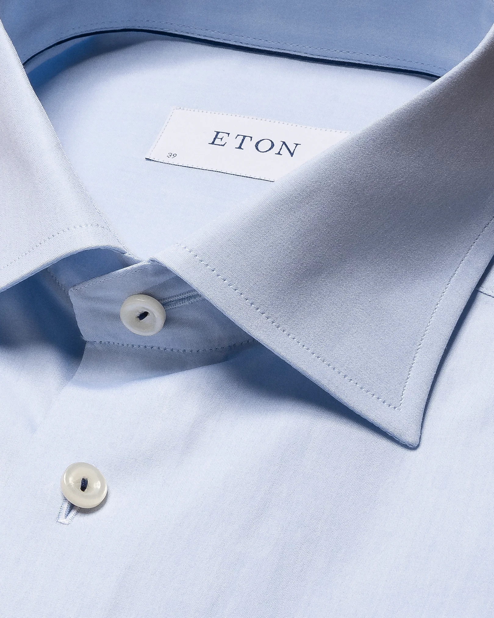 Light Blue Poplin Shirt - Eton