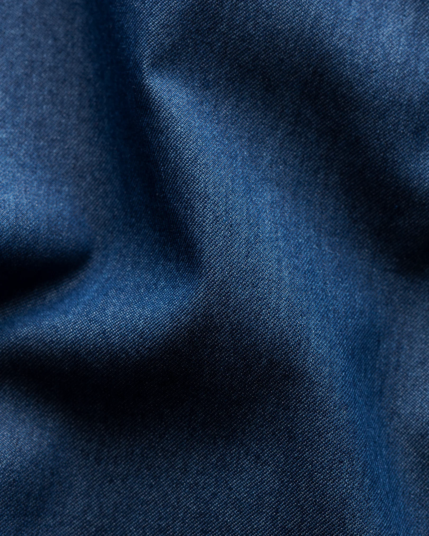 Mid Blue Denim Shirt – Button Down - Eton