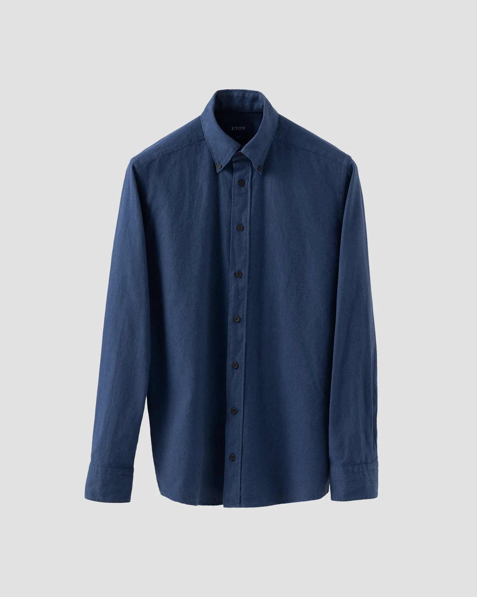 Navy Flannel Shirt - Eton