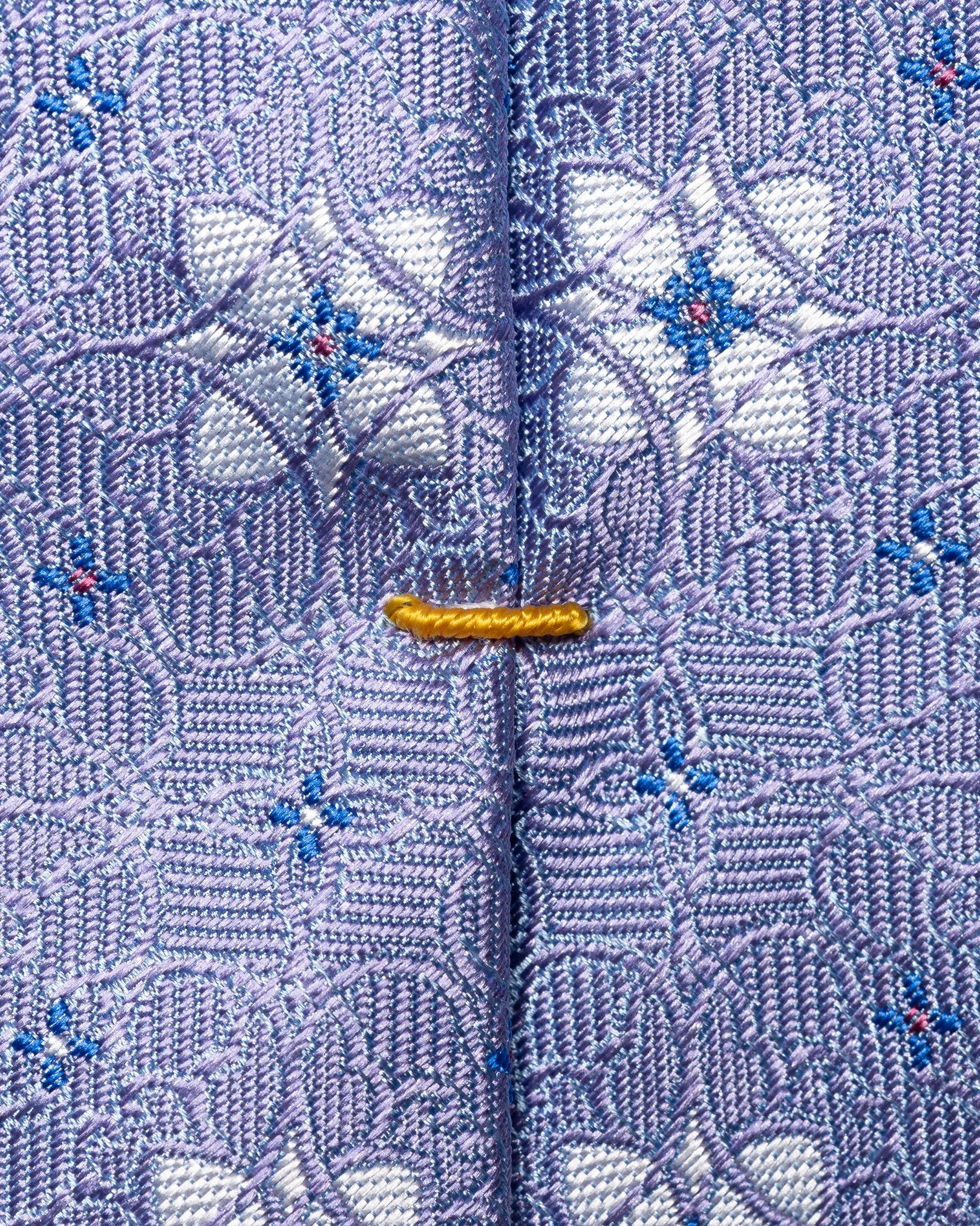 Light Purple Floral Print Silk Tie - Eton