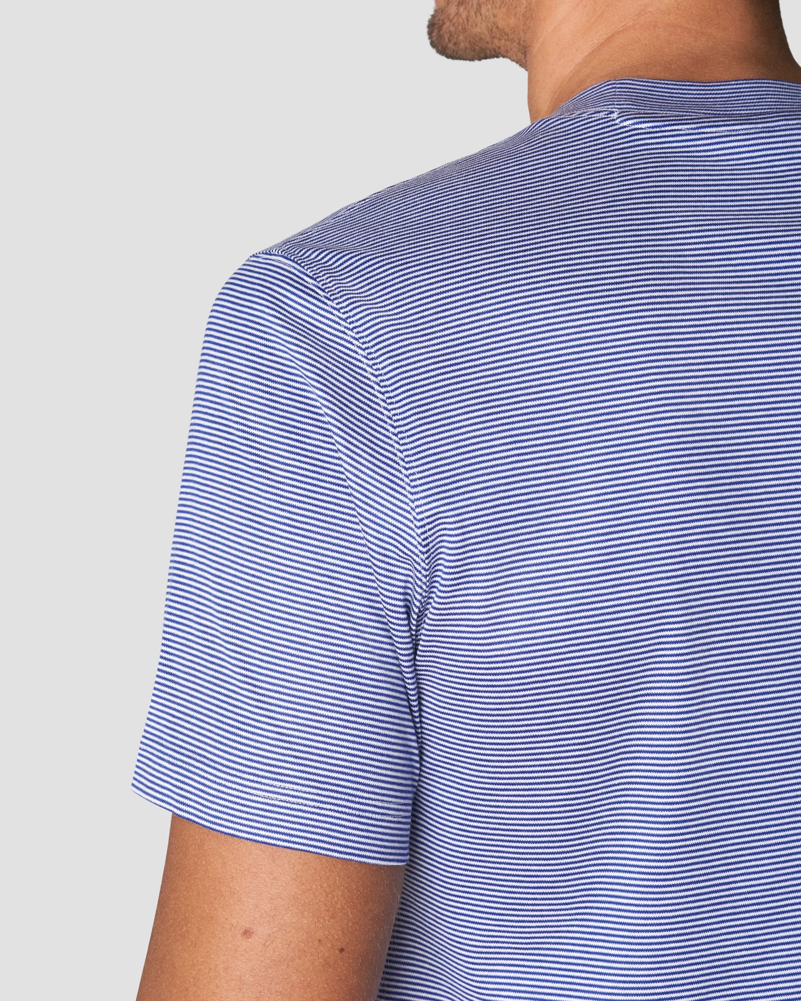 Navy Sriped Filo di Scozia T-Shirt - Eton