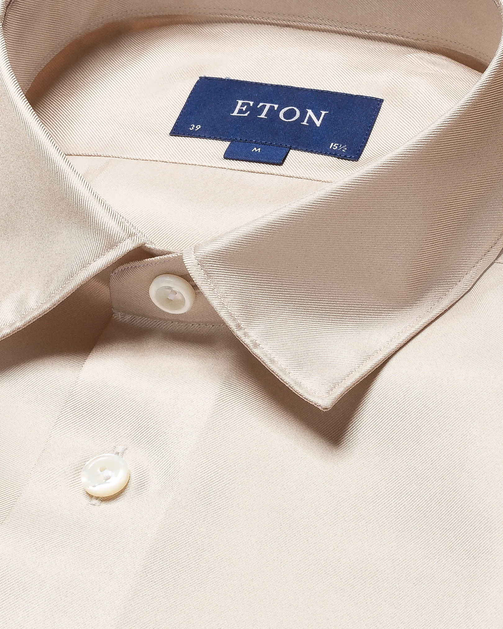 Light Brown Silk Twill Shirt - Eton