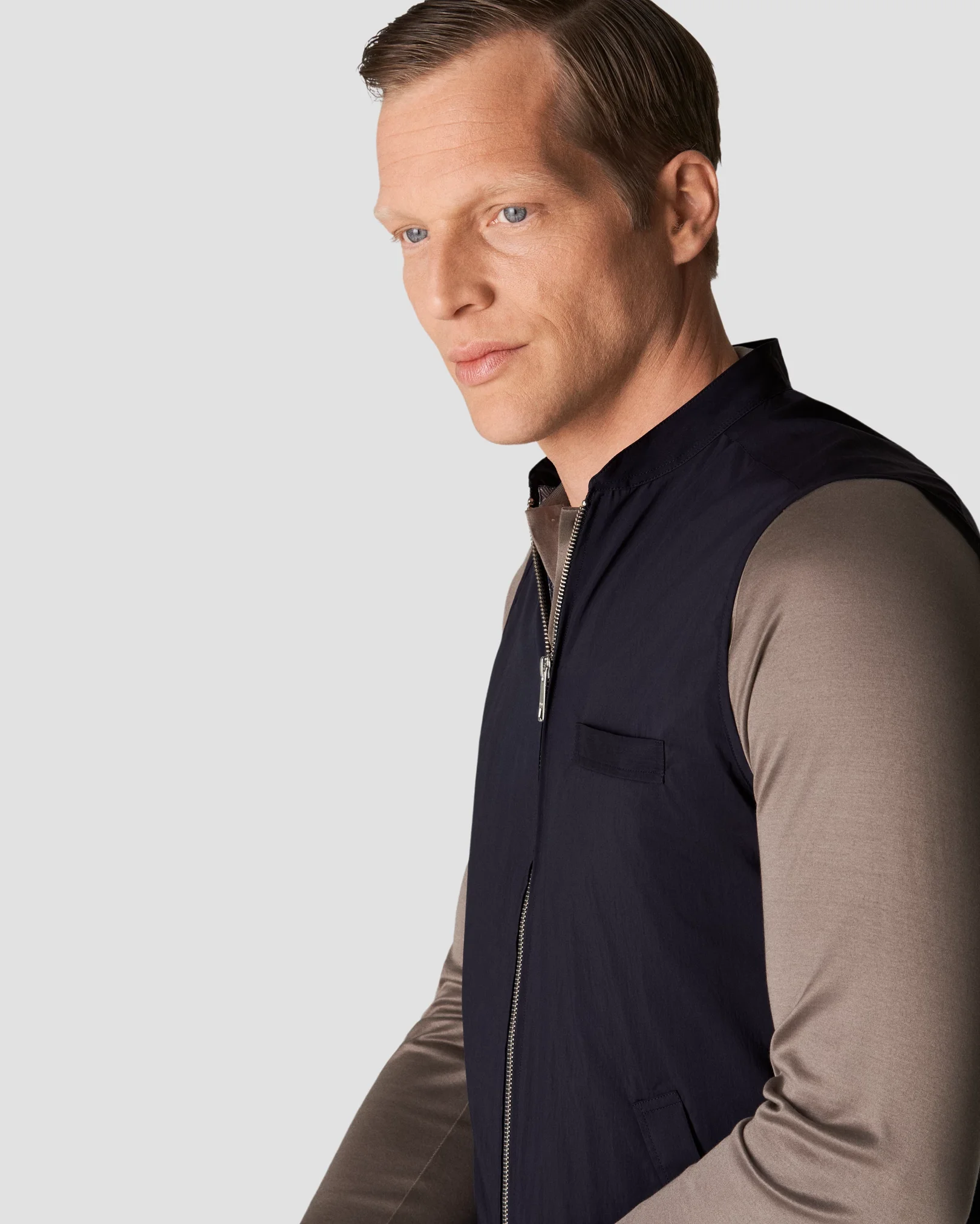 Navy Wind Vest - Eton
